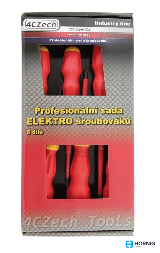 4CZech sada šroubováků elektro VDE 1000V, PL + PH PROFI, baleno v krabici, 4CZ-7556-50 - Nářadí ...