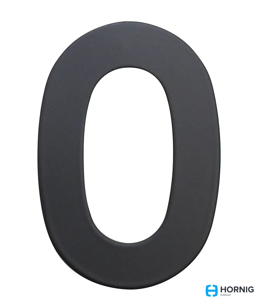 číslo domovní 0, 75mm, nerezové, ČERNÉ - Nářadí Hornig