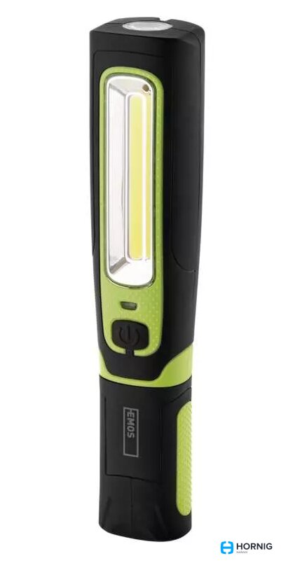 EMOS pracovní svítilna 3W COB LED + 1W LED nabíjecí, 470lm, aku 1,8Ah ...