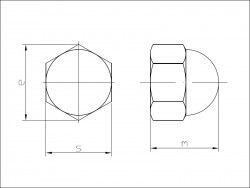 matice klobouková M10 Zn DIN 1587 - Nářadí Hornig